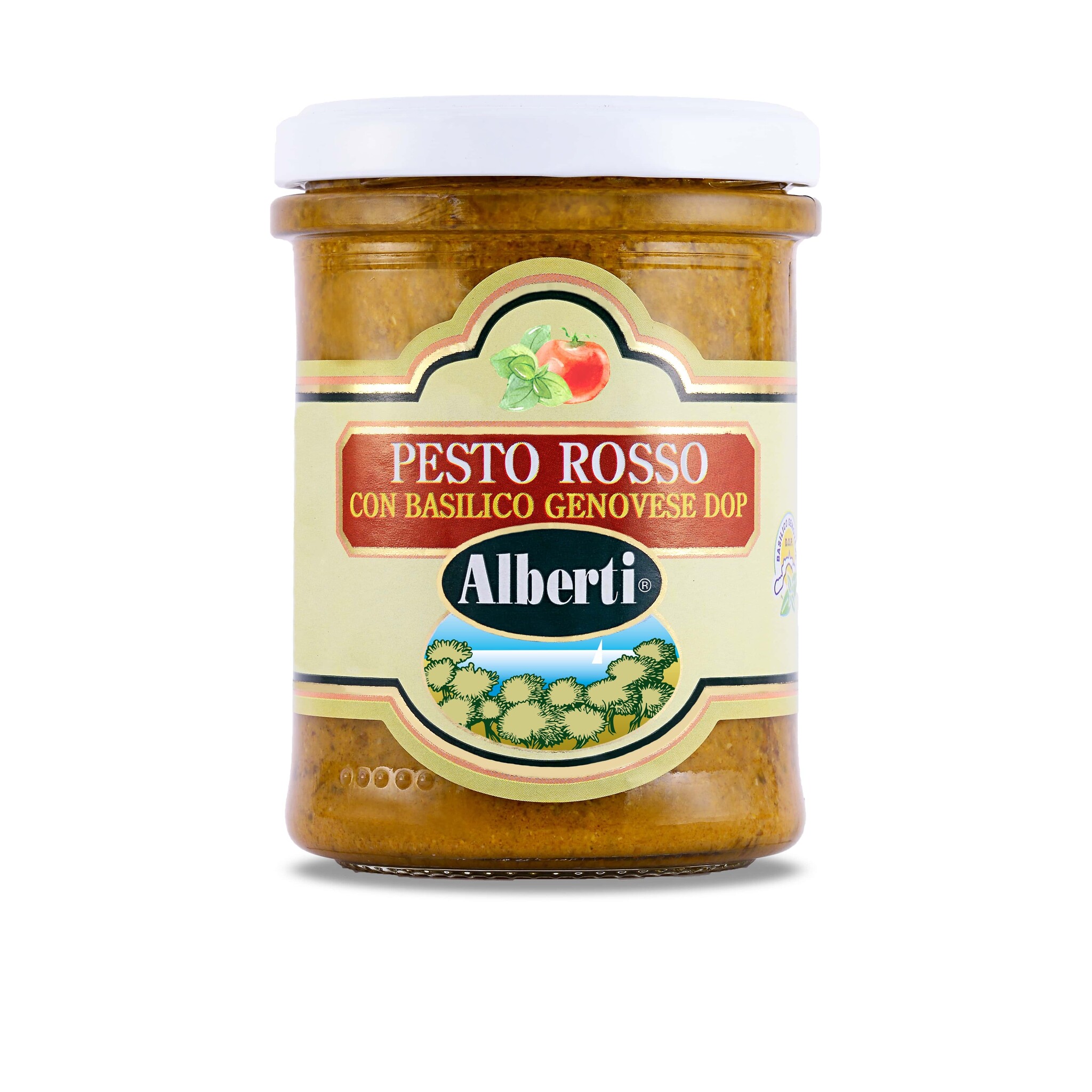 Rode Pesto DOP met Basilicum alla Genovese|Pesto uit Liguirie|Amesi ...