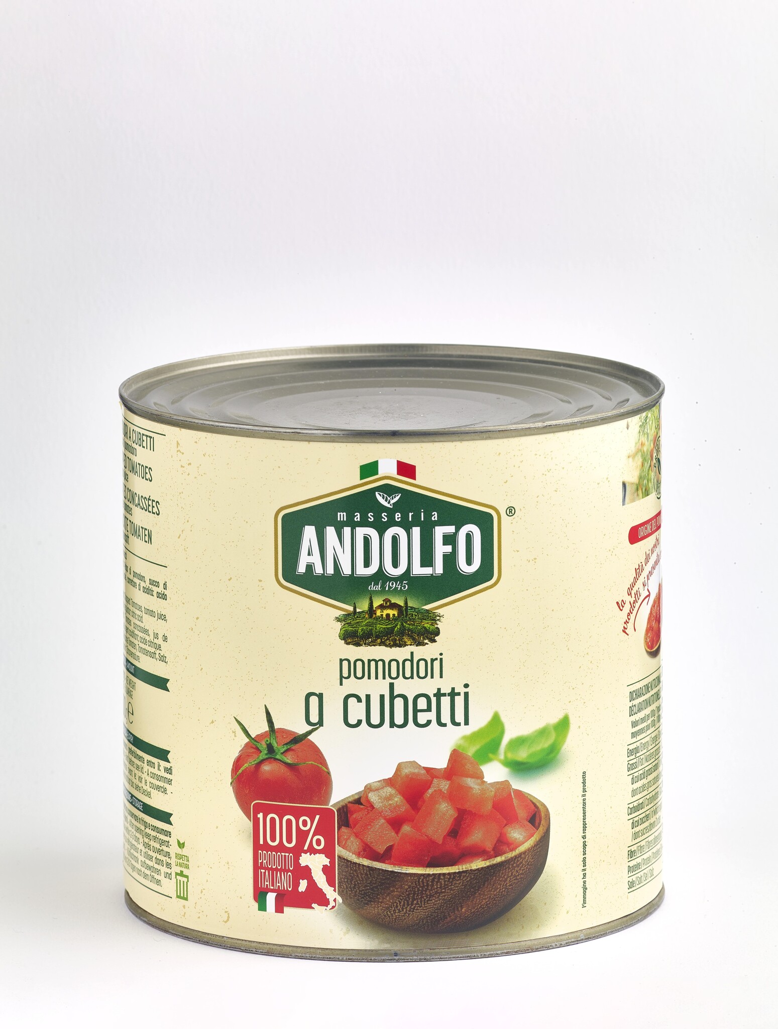 Tomatenblokjes- Pomodori a Cubetti 2500 gram - Amesi Delicatessen