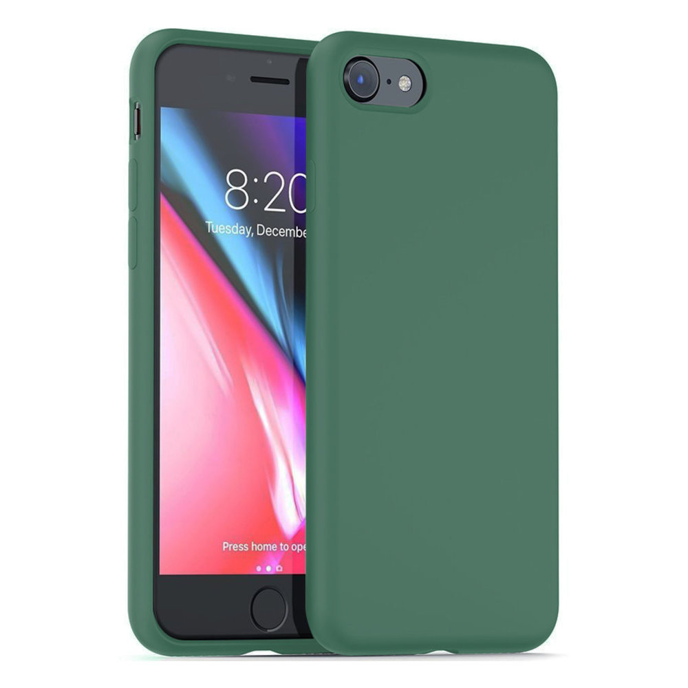 Coque silicone iPhone SE 2020 (vert) - Coque-telephone.fr