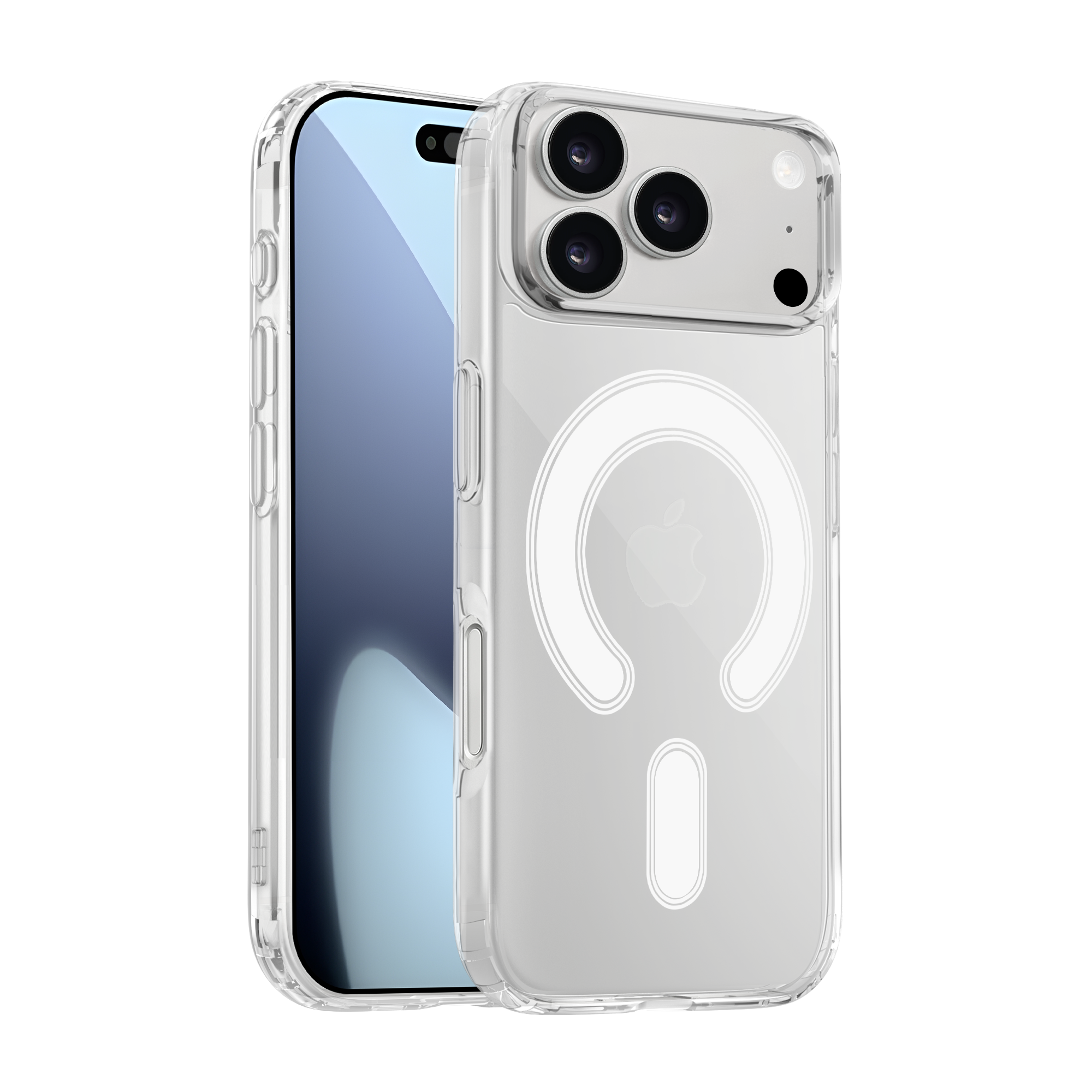 iPhone 17 Pro coque MagSafe en silicone (transparente) - Coque-telephone.fr