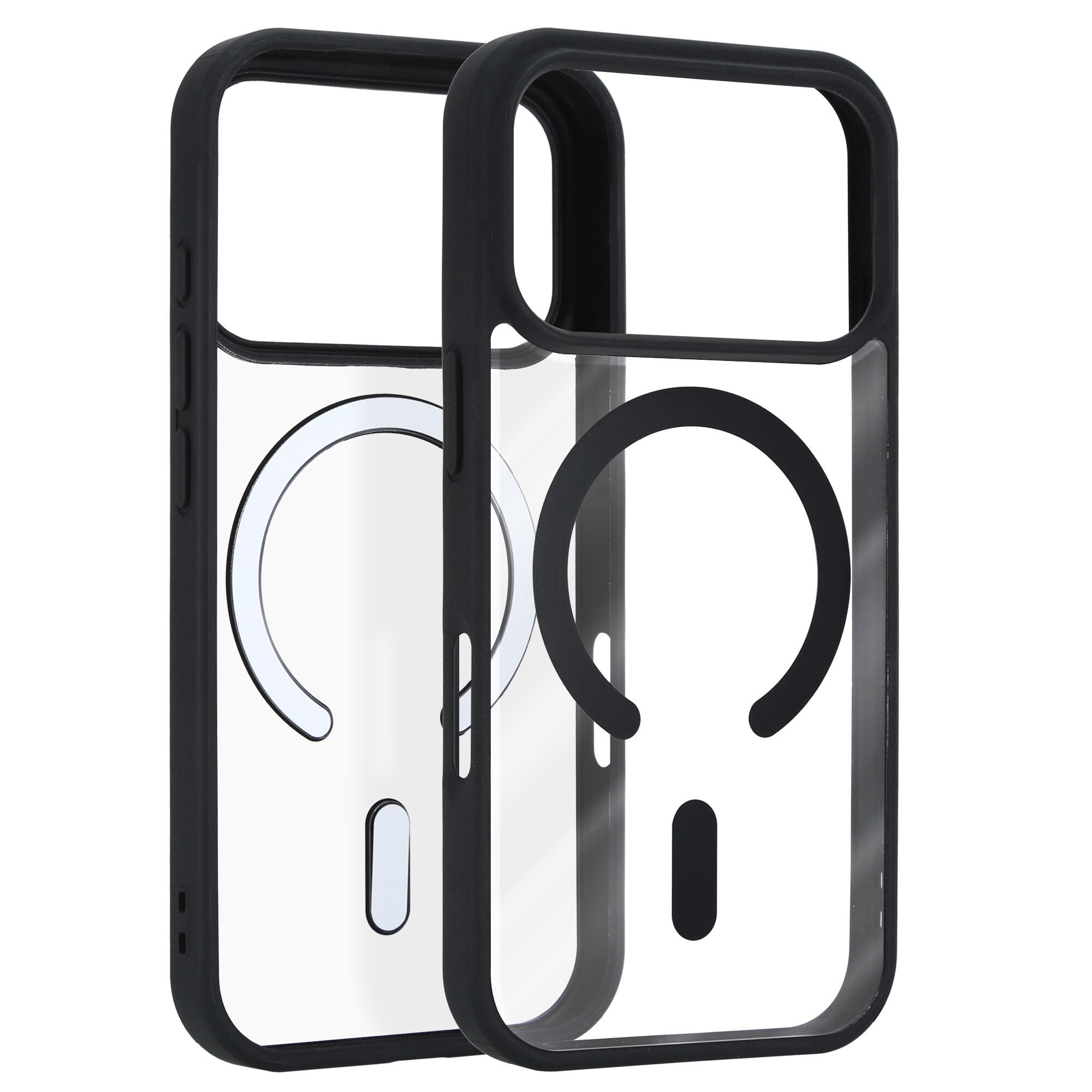 Coque MagSafe pour iPhone 17 Pro avec bord coloré (noir) - Coque ...