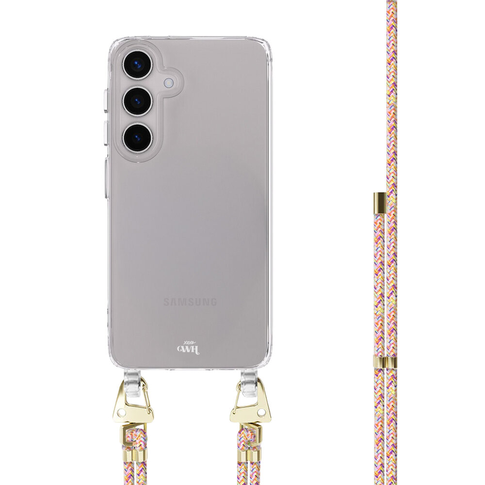 Samsung Galaxy S24 - Rainbow Vibes coque avec cordon - Coque-telephone.fr