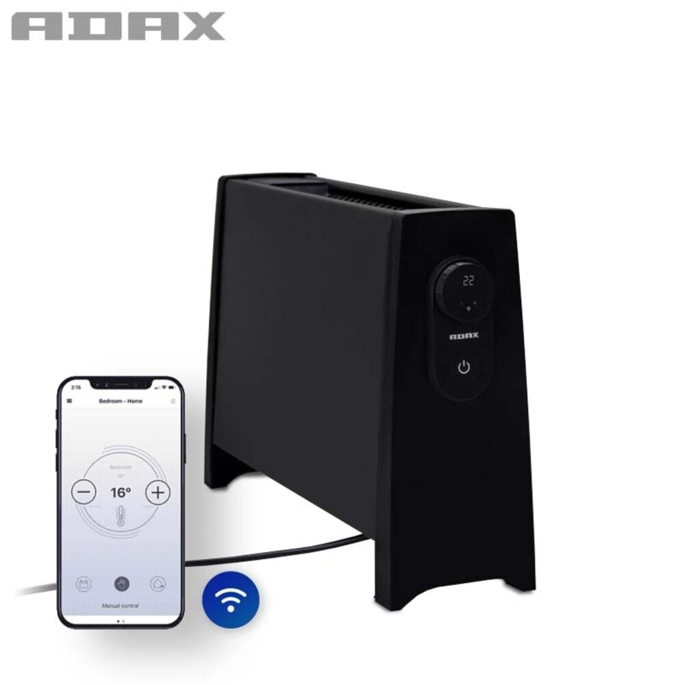 Elektrische Vrijstaande Radiator Adax Vilje +Wifi - 2000 Watt - Zwart ...