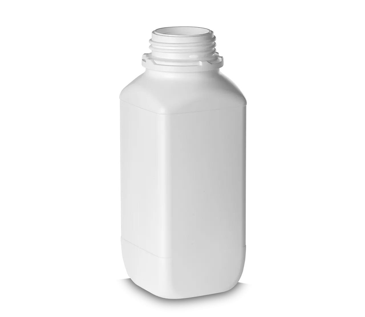 Botellas cuadradas de 1 L HDPE blanco - Un-packaging