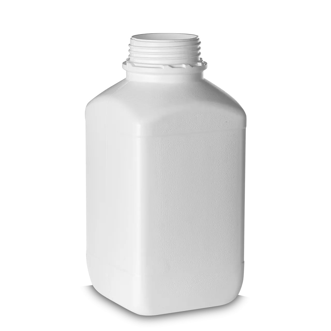 4 L square bottles HDPE white - Un-packaging
