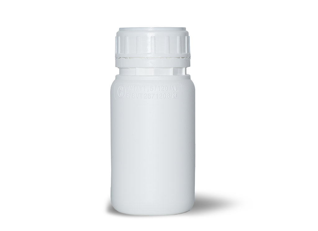 HDPE/f bottle 250 ml white - Un-packaging