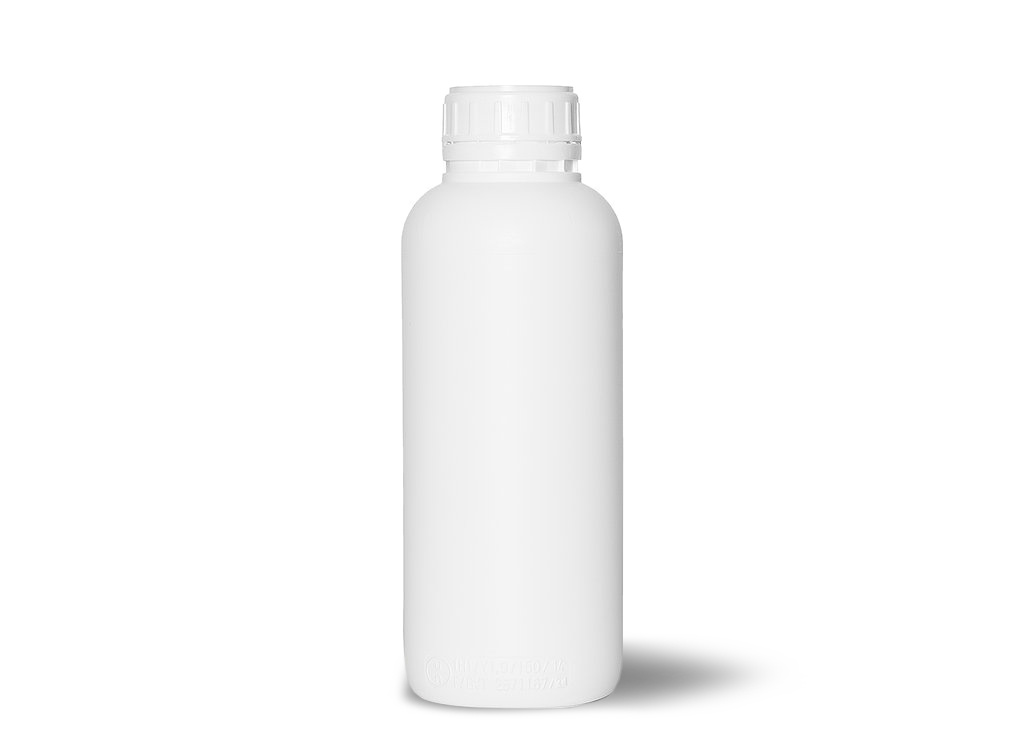 HDPE/f bottle 1000 ml white - Un-packaging