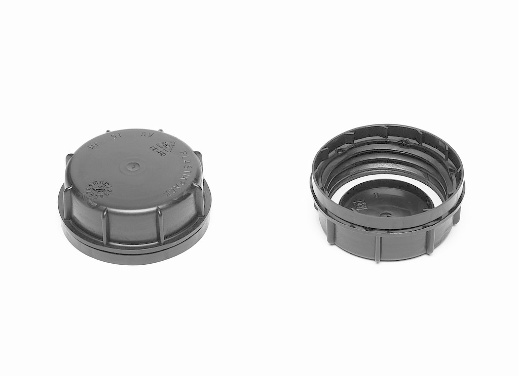 Tapón rosca DN 61 con cierre de garantía - Un-packaging