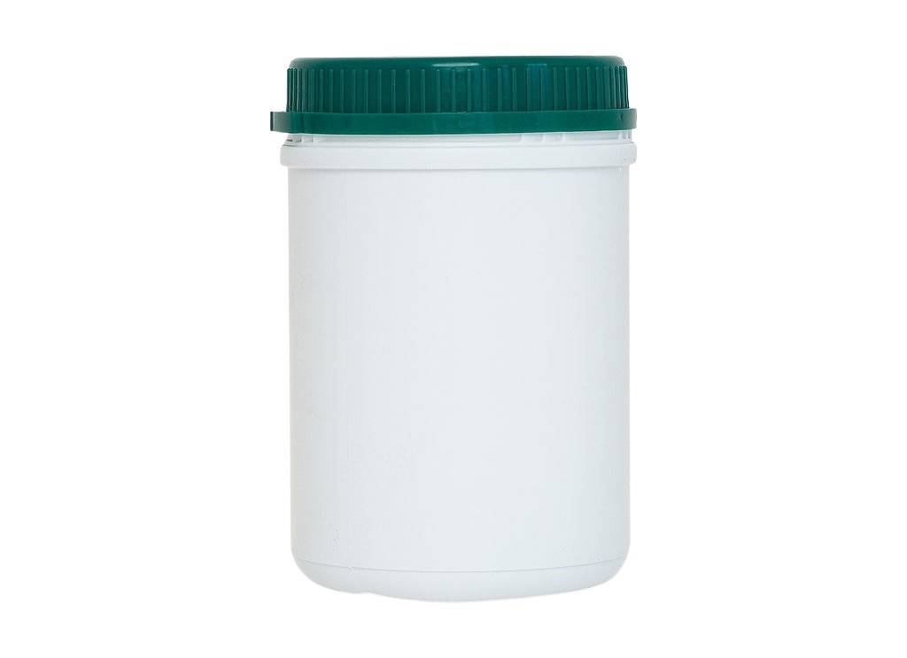 625ml round jars HDPE white - Un-packaging