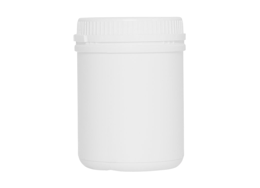 780 round jars HDPE white - Un-packaging