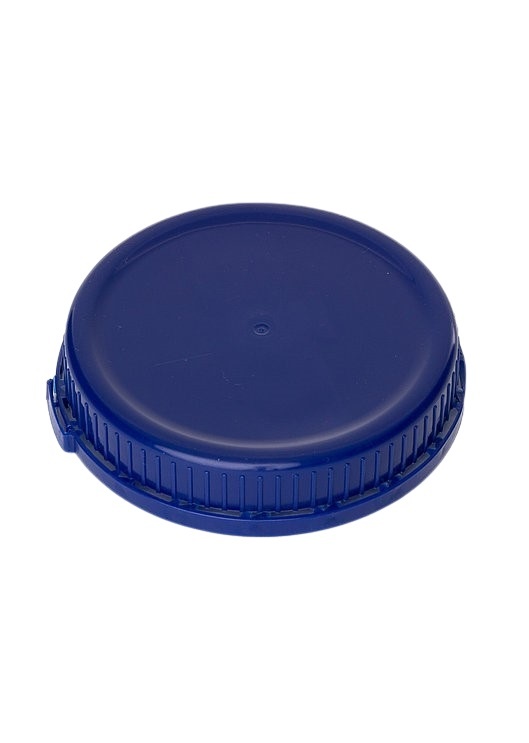 Closure of HDPE ø 80,0 mm. Blue - Un-packaging