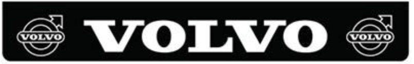 Black mudflap with white volvo letters 2380x350mm - Go-in-Style.nl Dealers