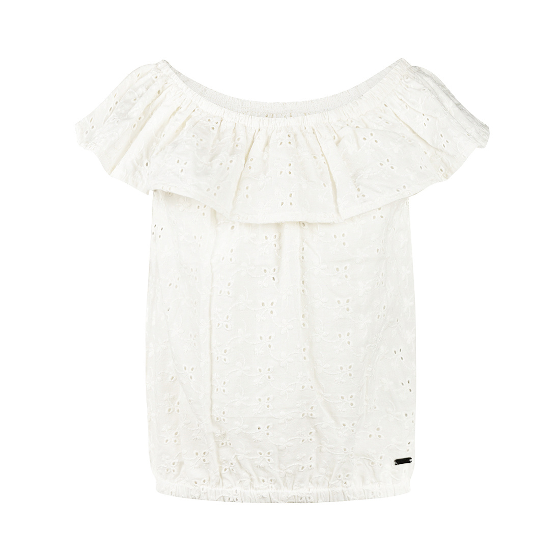 No Way Monday Mädchen Top Off-White Broderie 100 % Baumwolle | No Way ...