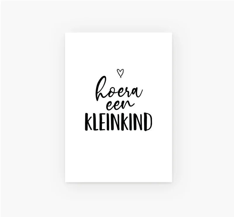 Kaartje 'Hoera een kleinkind' | Dotjes en Boefjes - Dotjes en Boefjes