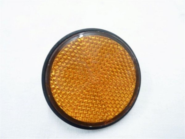 reflector rond 60mm univ oranje - Scooteronderdelen.com