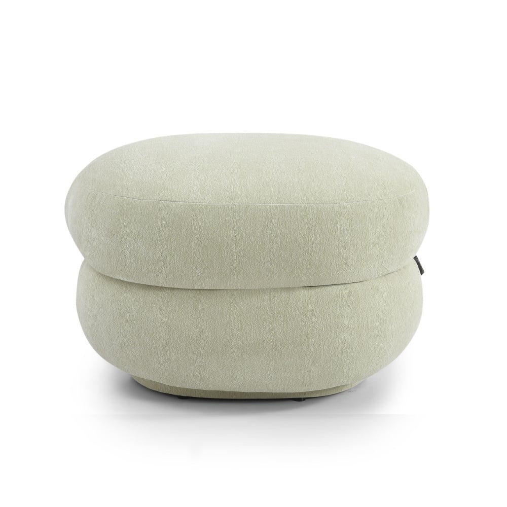 Pouf scandinave Mia chenille vert olive | Livin24