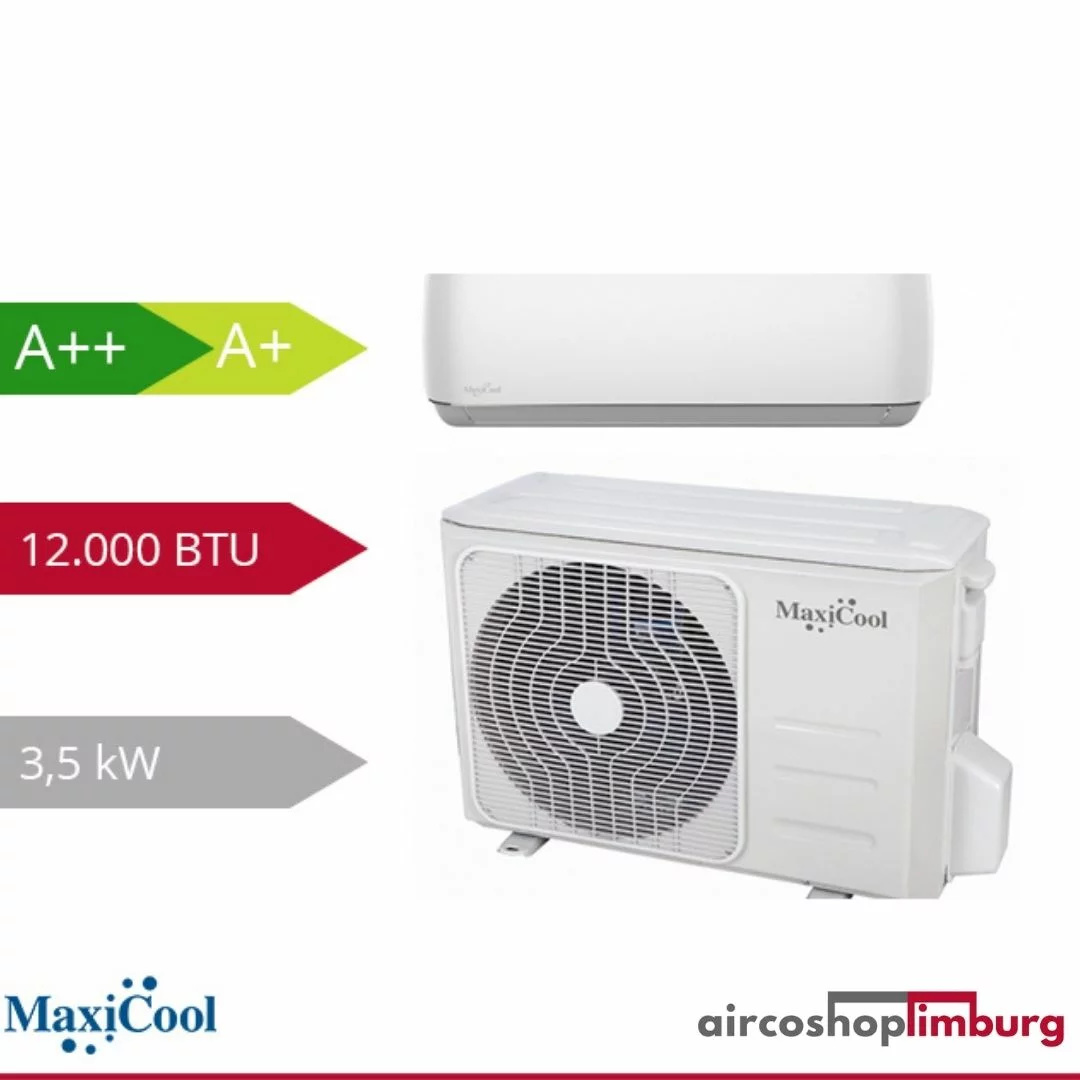 MaxiCool AURORA Inverter airco R32 3,5 kW set - Aircoshop Limburg