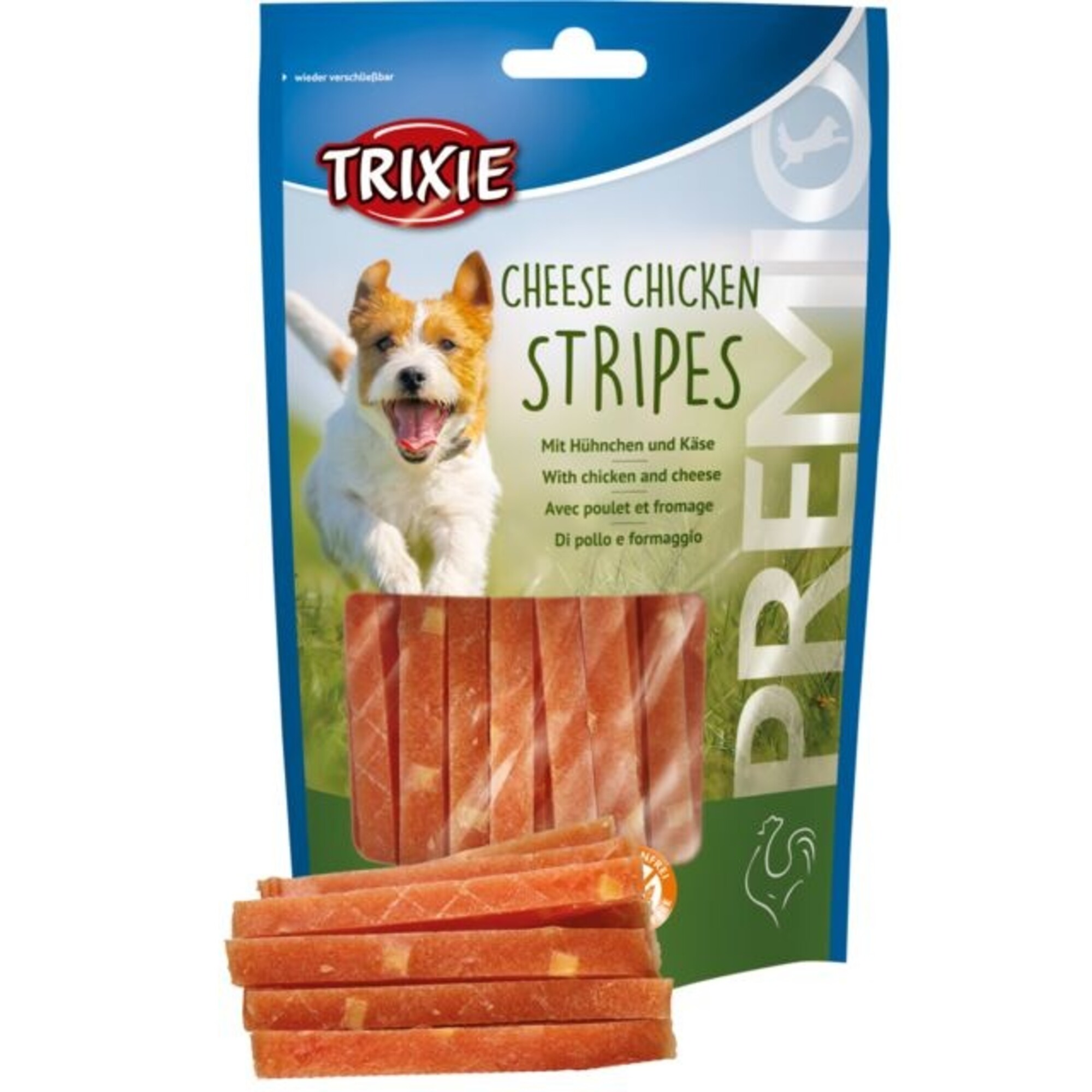 PREMIO CHEESE CHICKEN STRIPES 100G - Heems