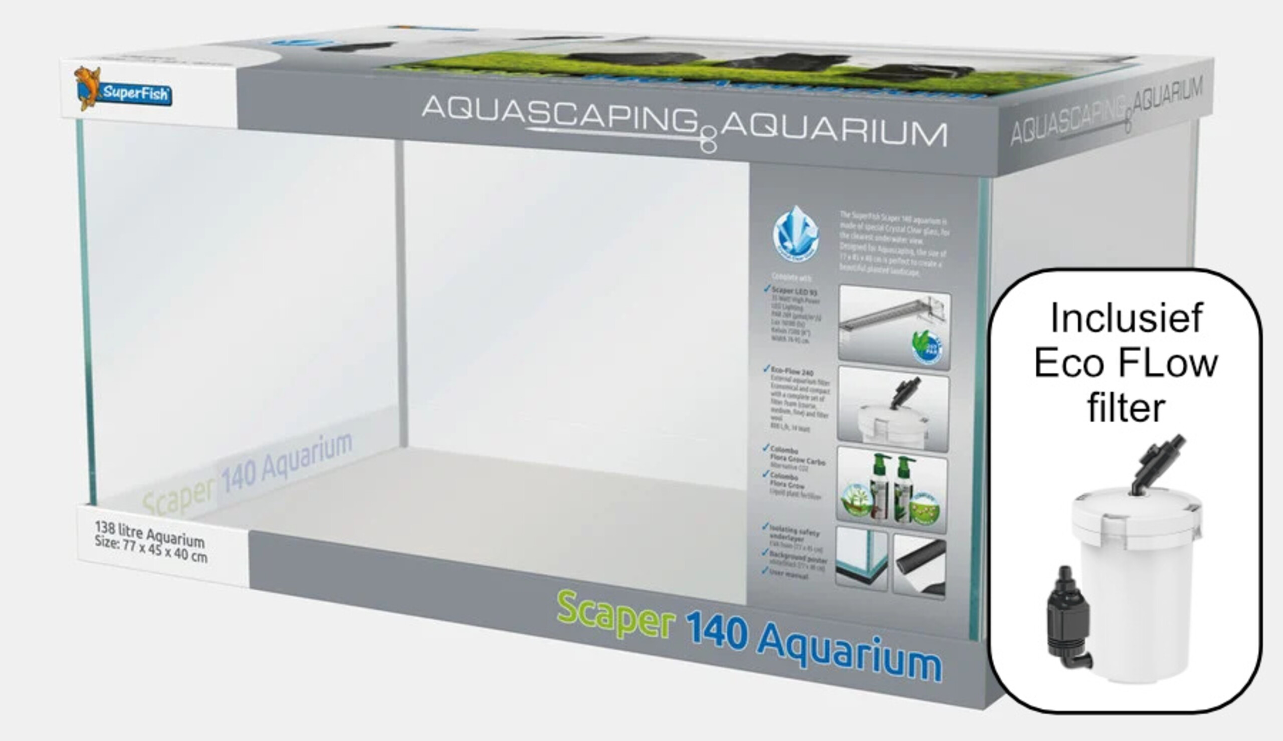 SUPERFISH SCAPER 140 AQUARIUM - Heems