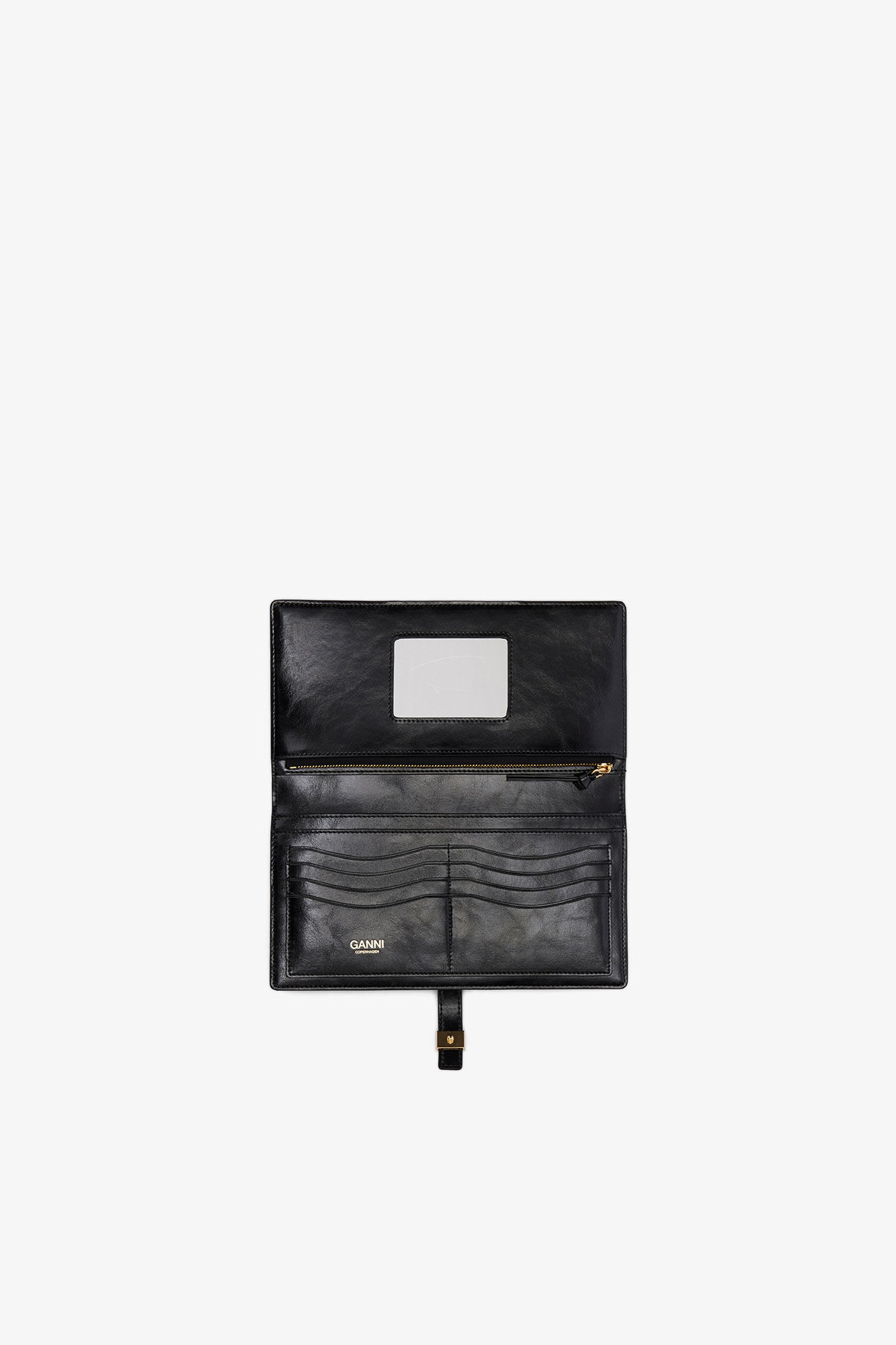 GANNI Long Slim Wallet Box Black - Bankgeheim