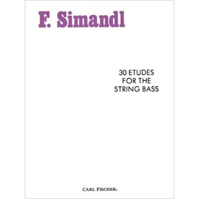 30 Etudes voor Contrabas - F.Simandl - Strijkinstrumentenshop.nl