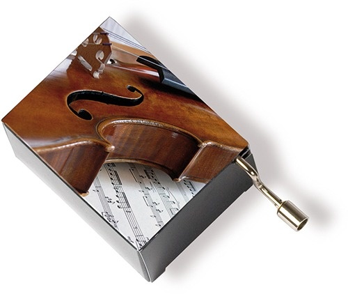 Vienna World Music box with (Viola) violin / music notation ...