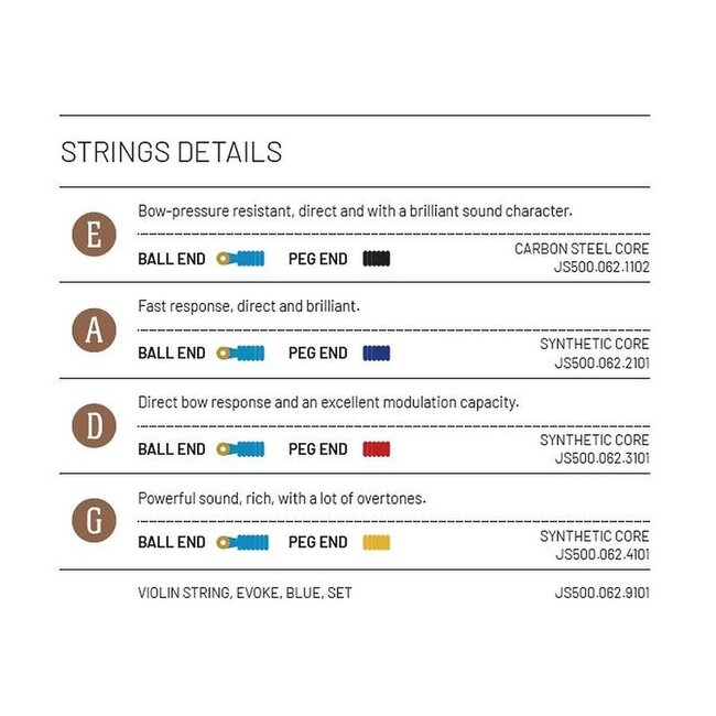 Evoke violin strings - BowedInstrumentsShop