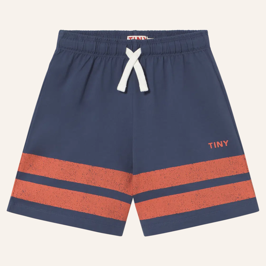Tiny Cottons Stripes logo short - Light navy - Bende van Geluk