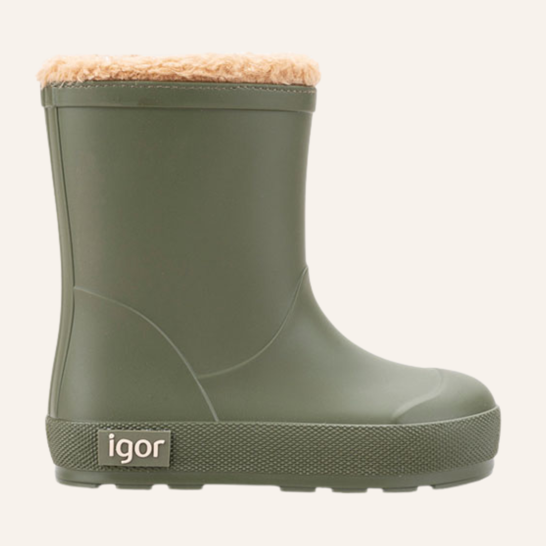 Igor gevoerde teddy regenlaars - Khaki - Bende van Geluk