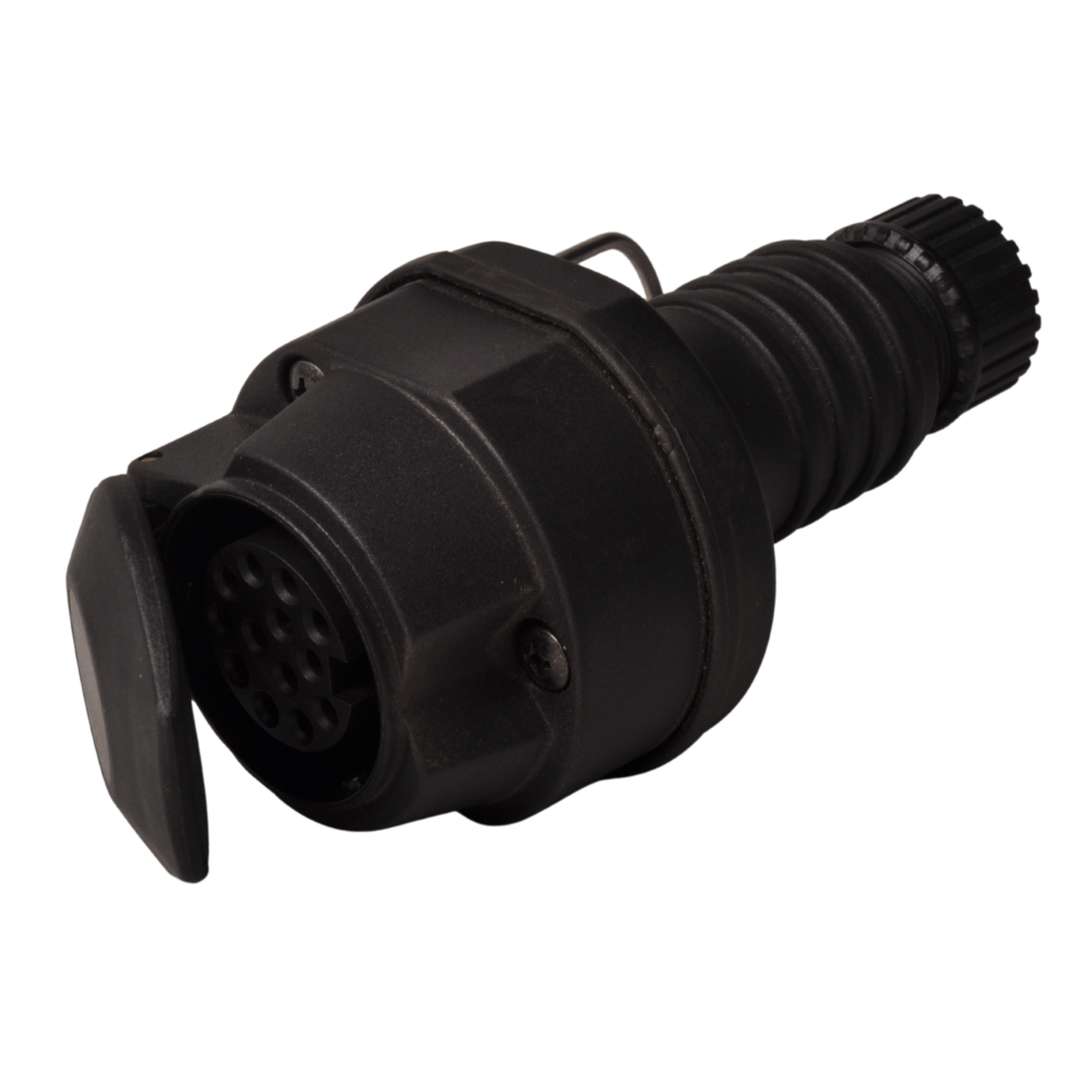 Prise de courant avec rallonge 13 pôles. - Remorqueshop