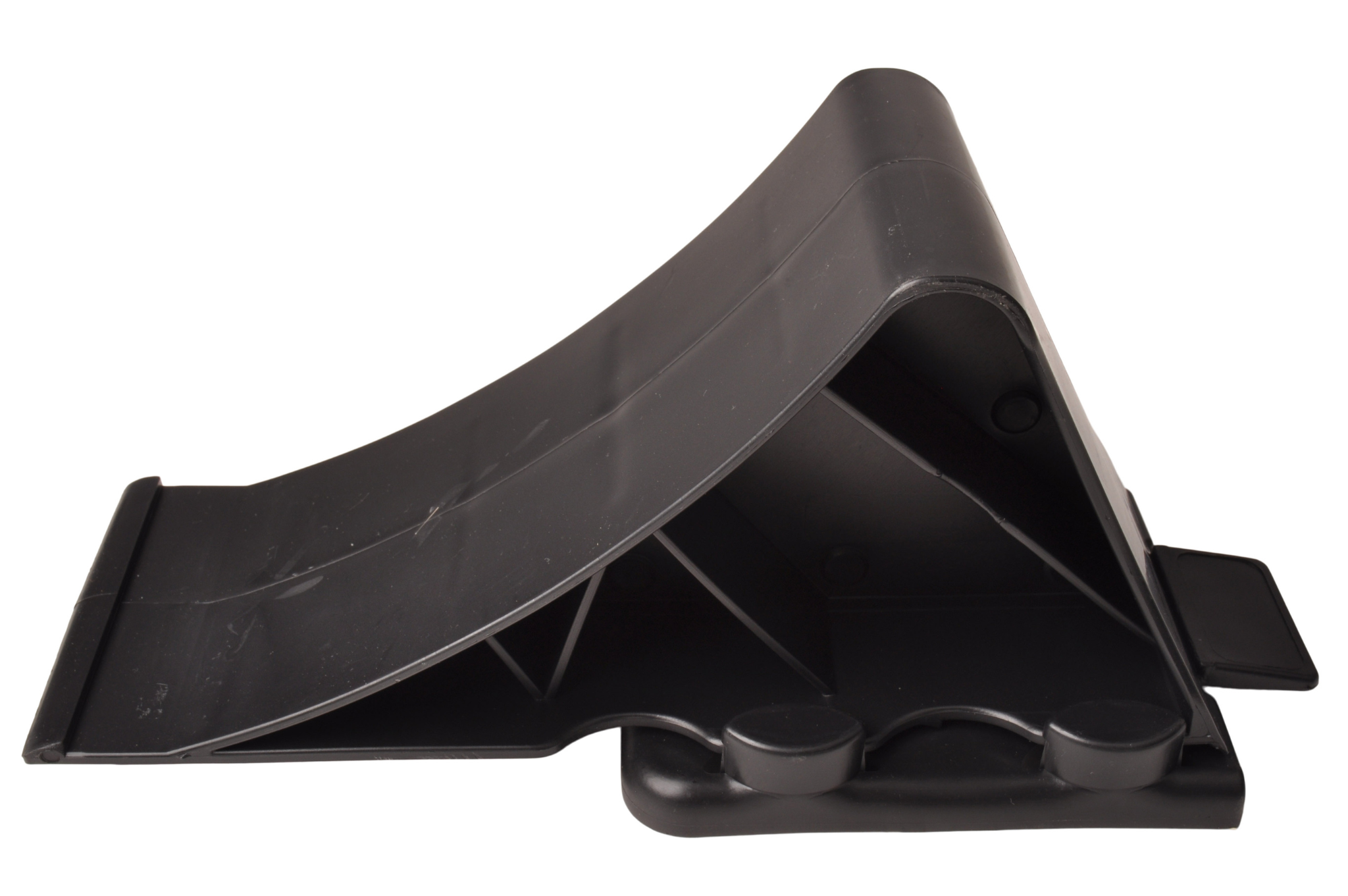 Cale de roue Plastique (noir) avec support - Remorqueshop