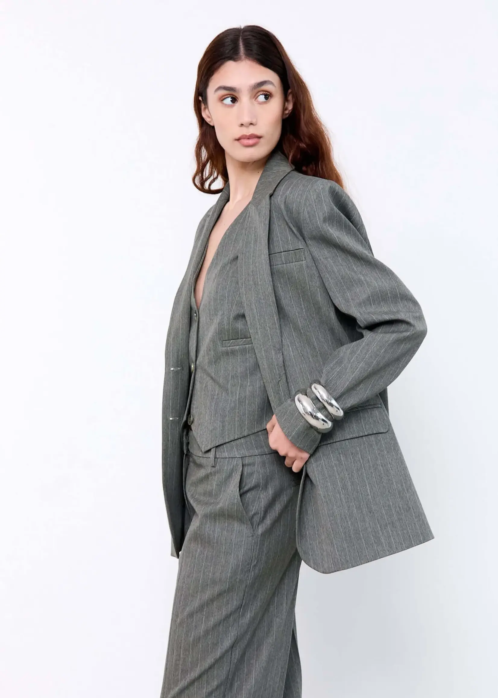 Millie - Green Pinstripes - Blazer - Ir.ma