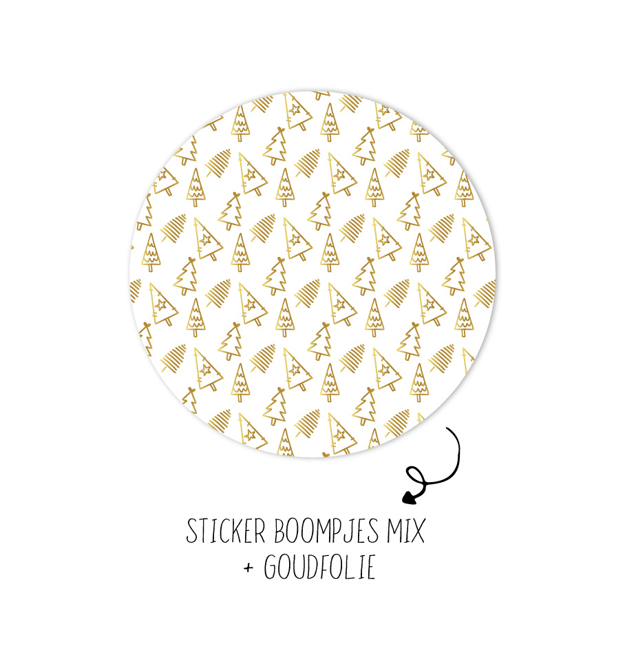 Sticker | Boompjes Mix| 10 stuks | winkeltjevananne.nl