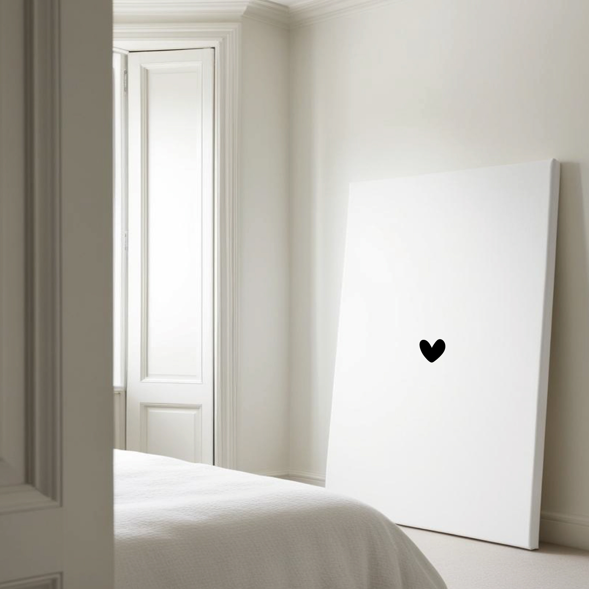 Print op canvas | Hartje zwart | Diverse formaten