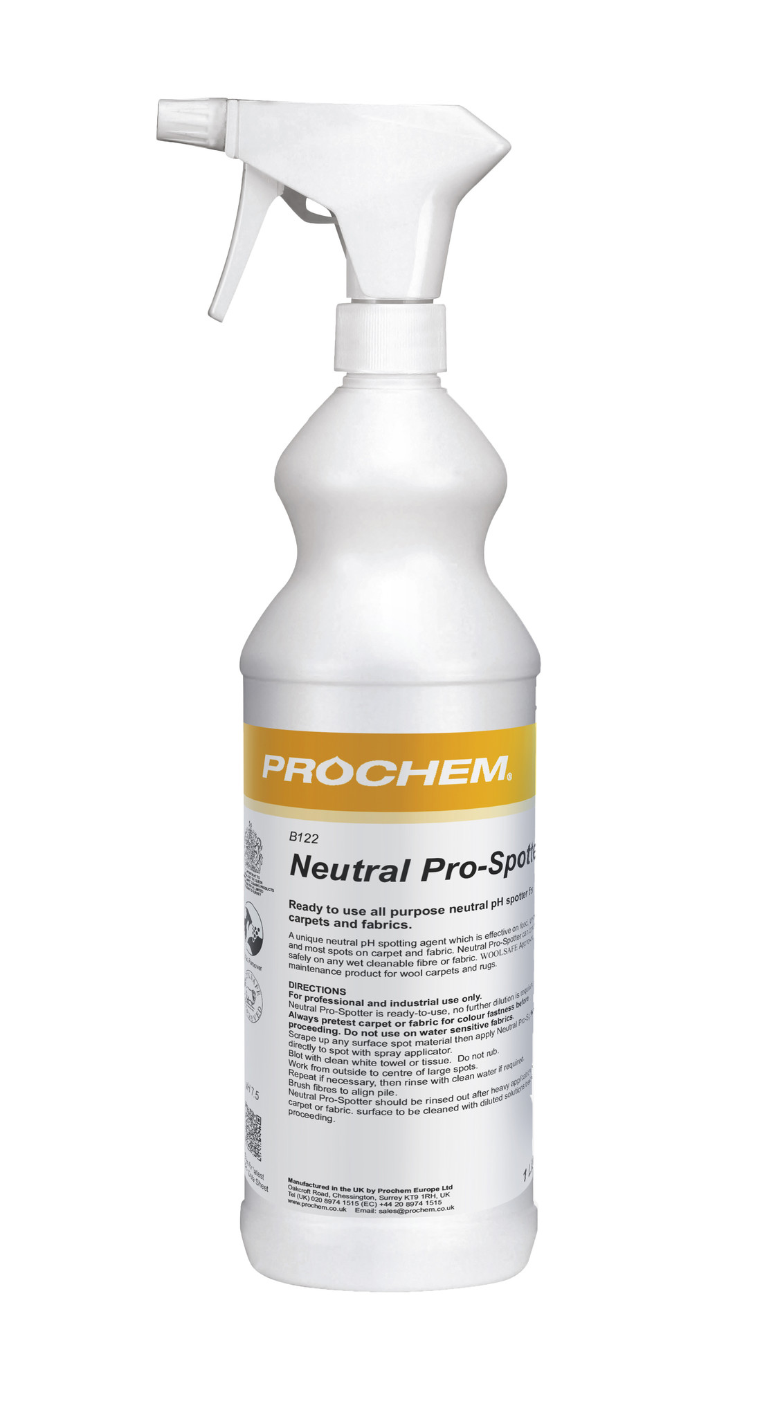 Prochem Neutral Pro Spotter 1L - WoolSafe-Approved Spotter - Panama ...