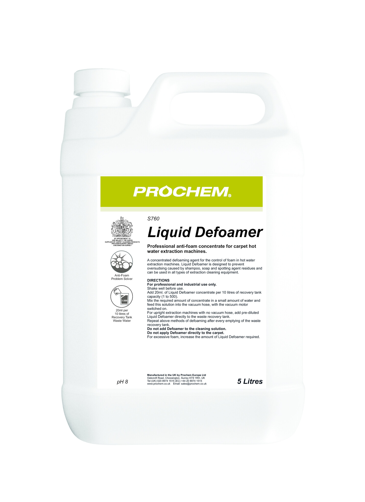 Prochem Liquid Defoamer 5ltr - Panama Cleaning Supplies