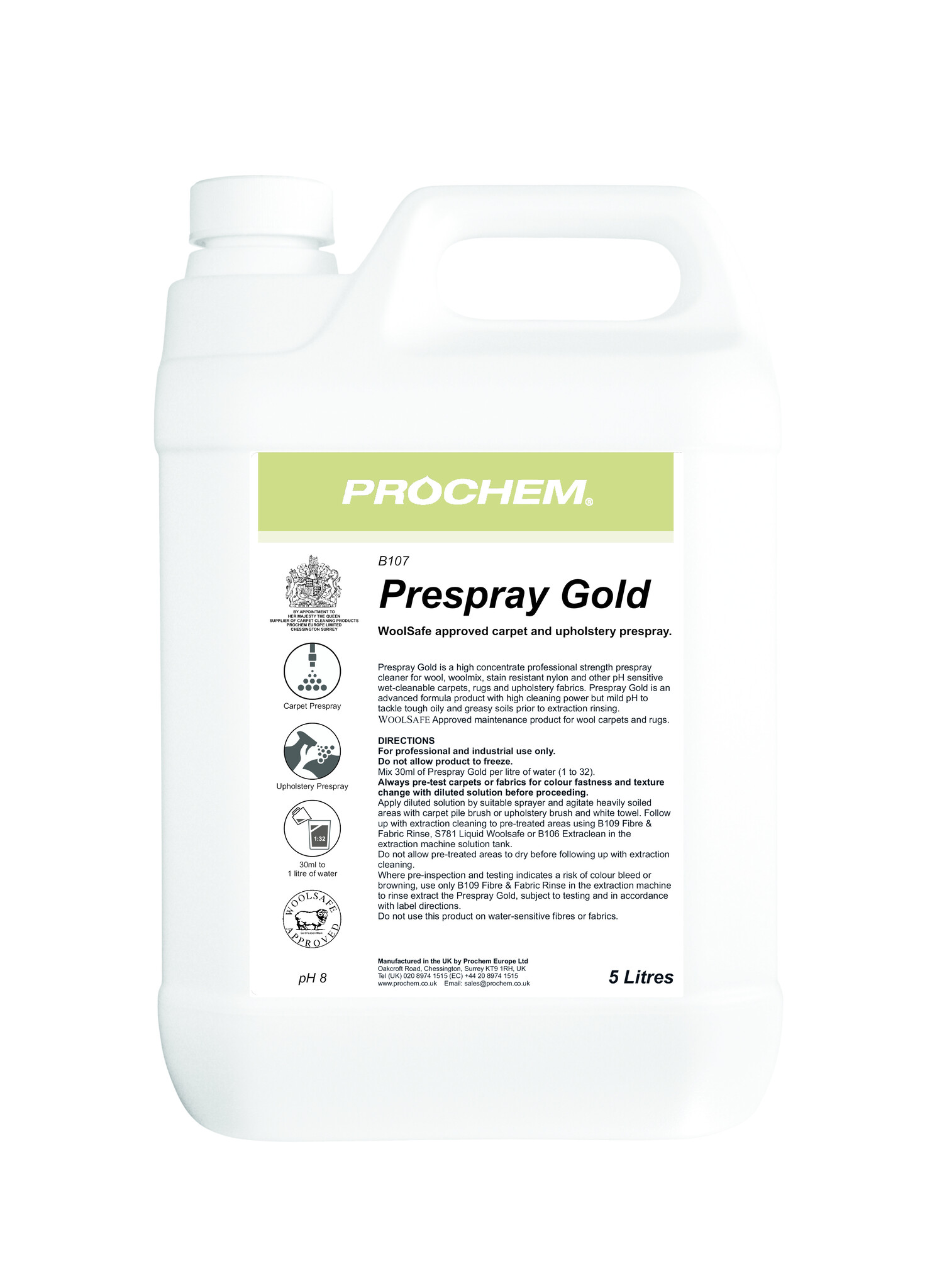 Prochem Prespray Gold 5ltr - Panama Cleaning Supplies
