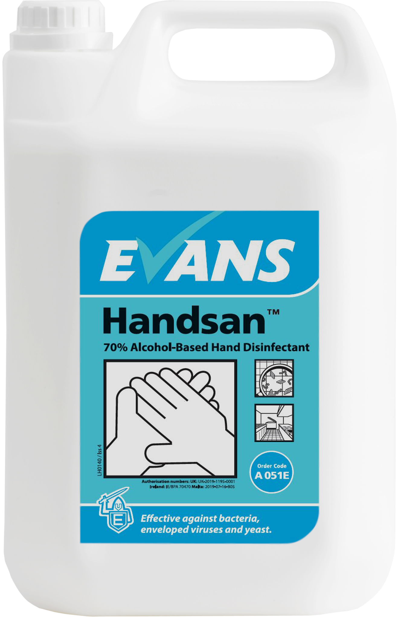 Evans Handsan™ 5ltr - Alcohol Sanitiser Hand Gel | Buy Online - Panama ...