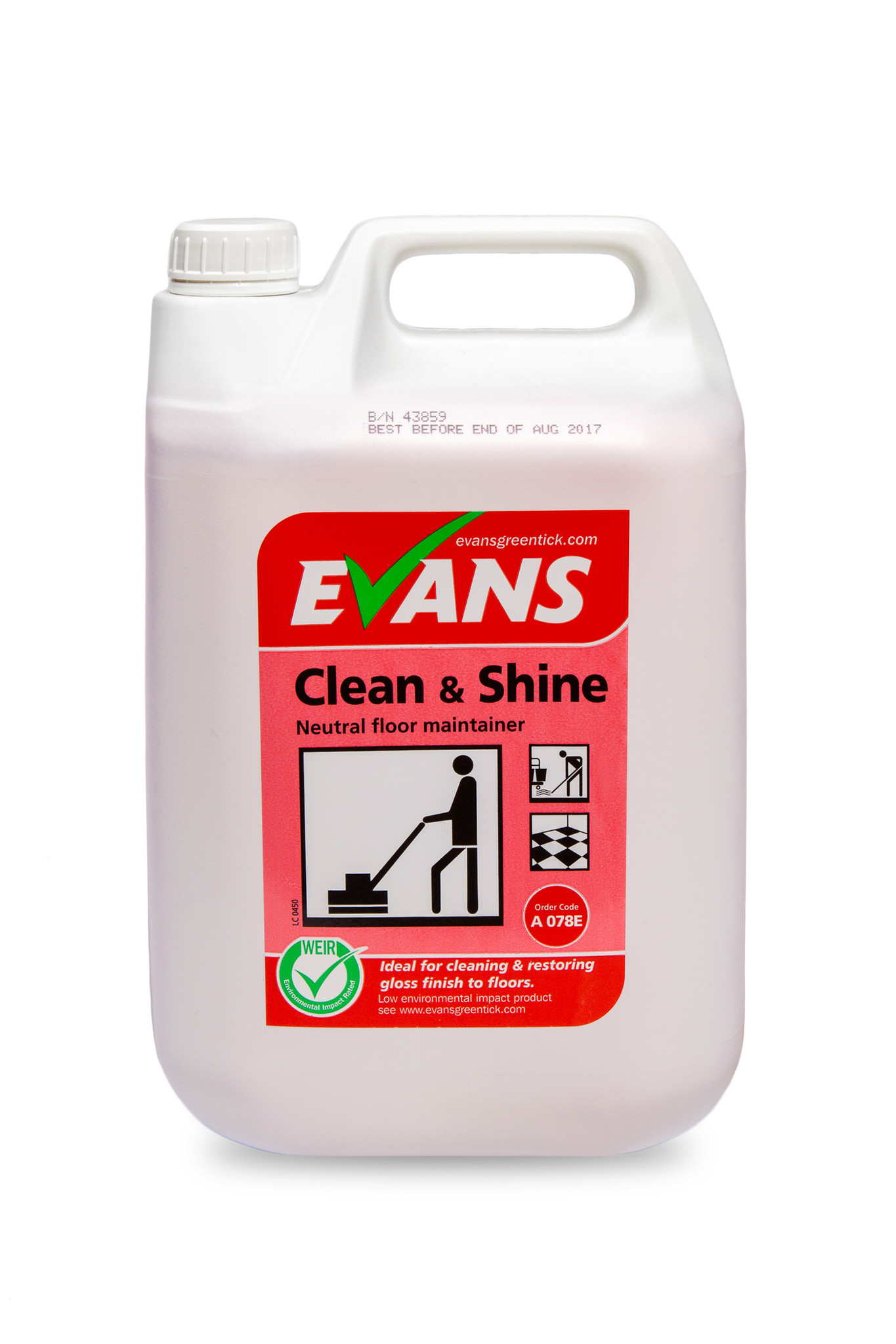 Evans Clean & Shine 5ltr - Perfumed Floor Maintainer | Buy Online ...