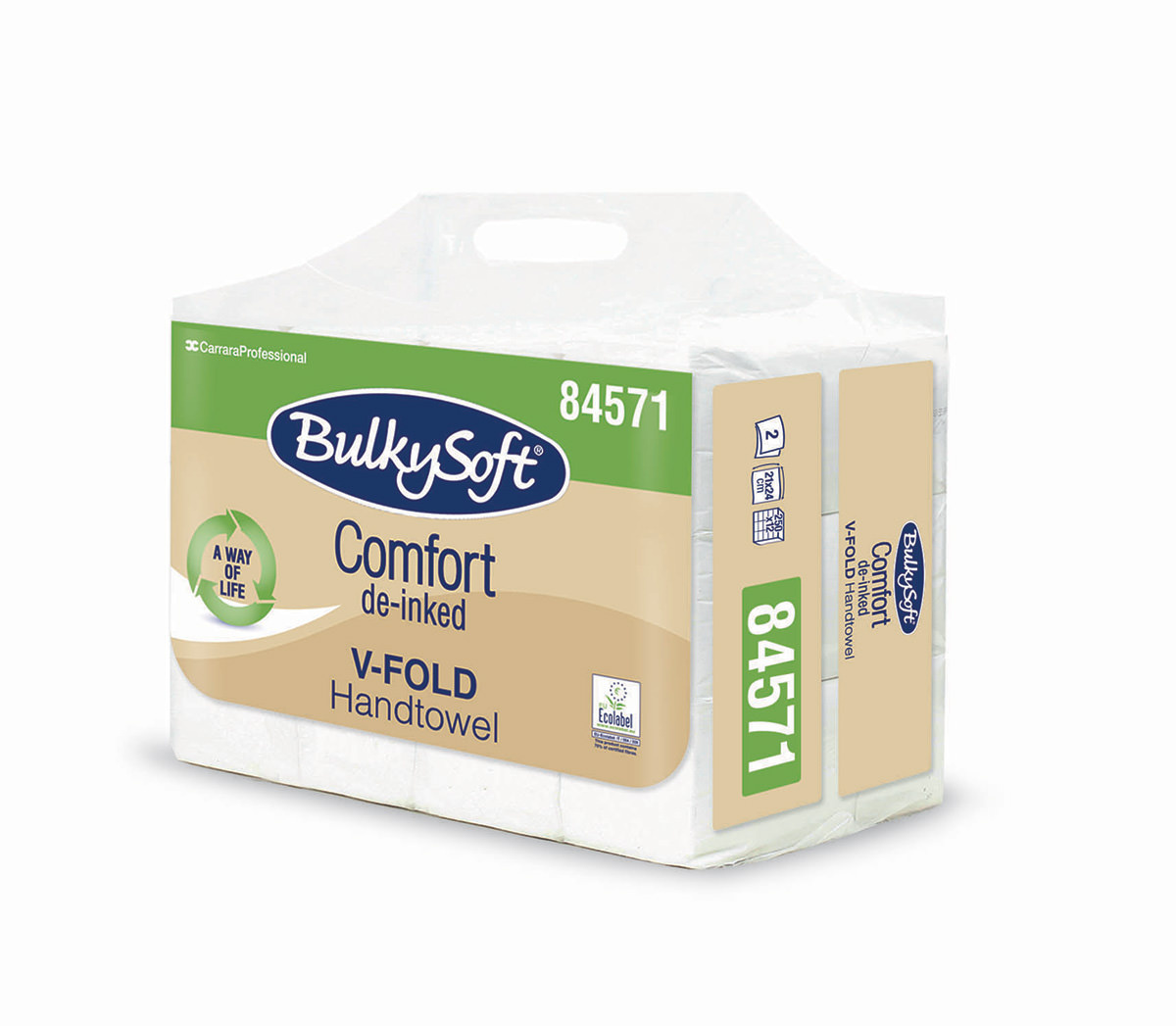 BulkySoft - Comfort 2ply V Fold White Hand Towels (3000) - Panama Cleaning Supplies