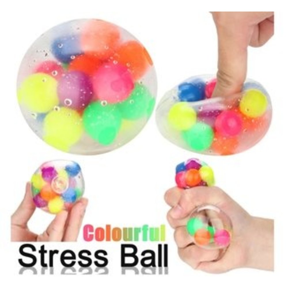 Anti-stress bal rainbow 12st display - https://www.megamaga.be/nl/