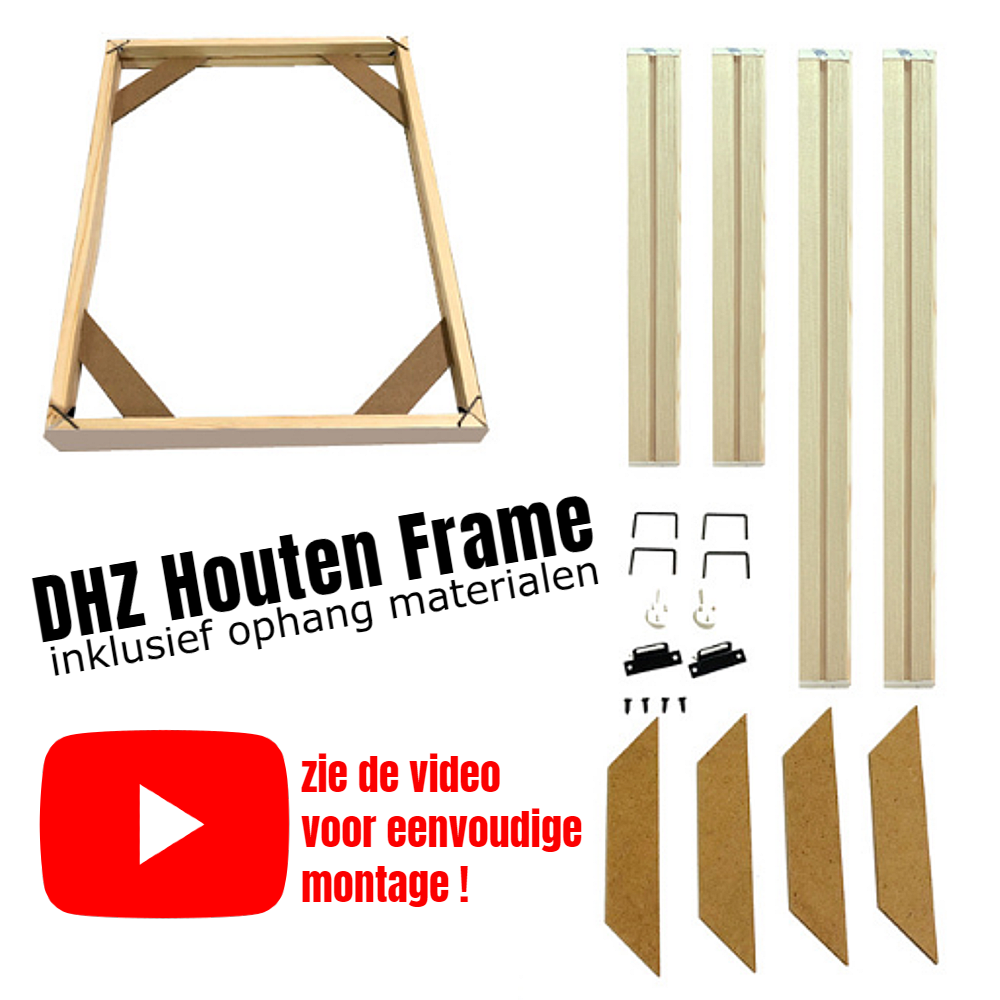 Houten Frame voor Canvas Doek - 40 x 30 cm - Allernieuwste.nl