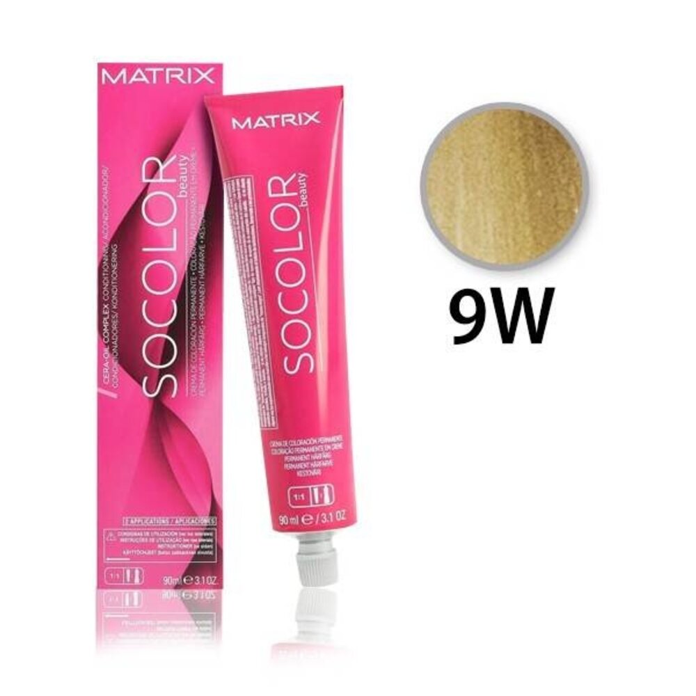 Matrix SoColor Beauty 9W 90ml | Zeer Licht Blond Warm - Voordeeldrogist.nl