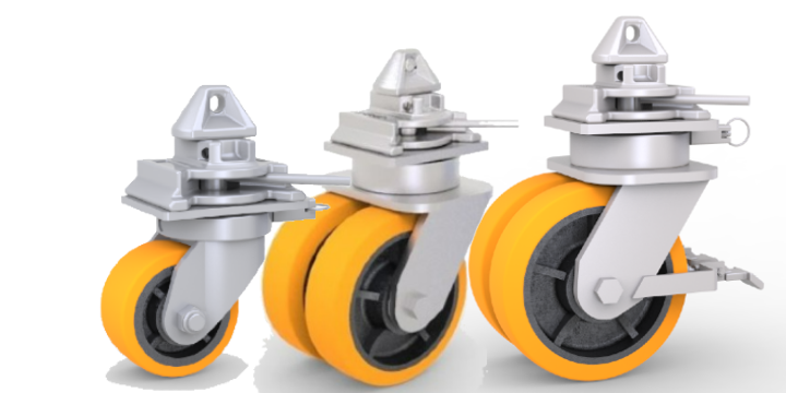 Container wielen voor zeecontainer met ISO Twistlock - 18.000 kg ...