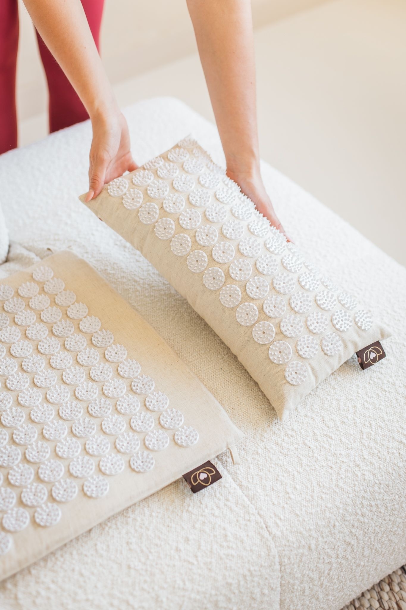 Akupressurmatte Leinen natürliche Farbe - Lotus - Superyoga