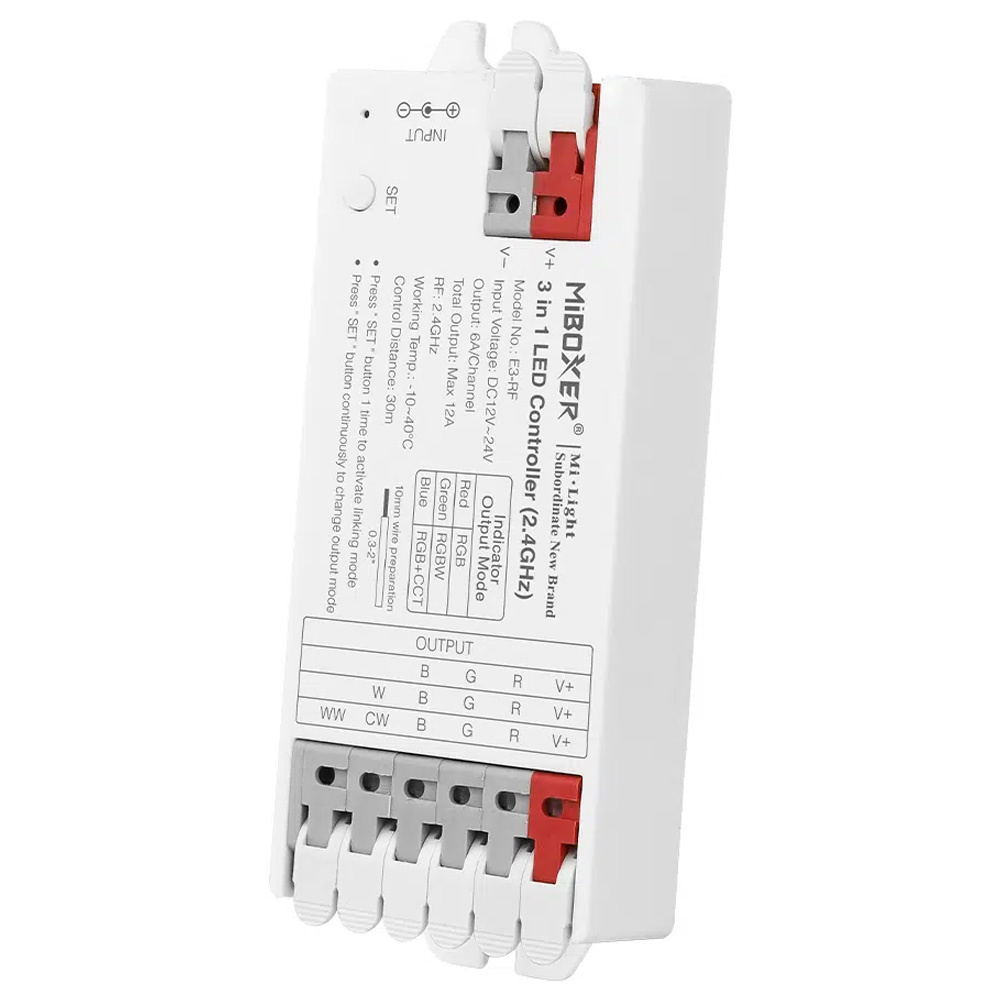 MI-BOXER E-Series 3 in 1 LED Strip RGB/RGBW/RGB-CCT Ontvanger (2.4G ...