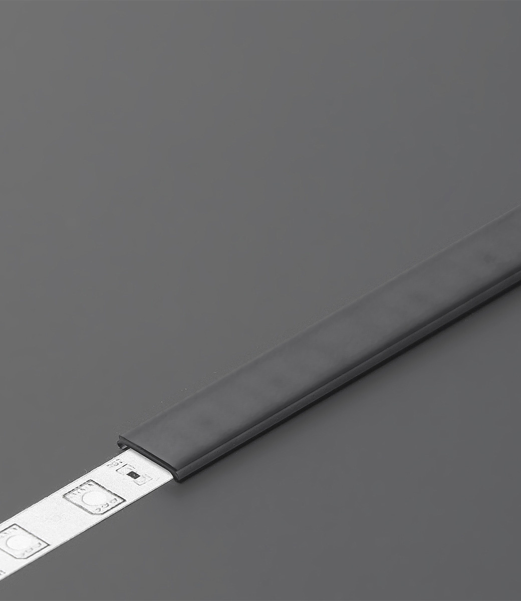 LED Profile Cover C2 Click Black - PremiumLED