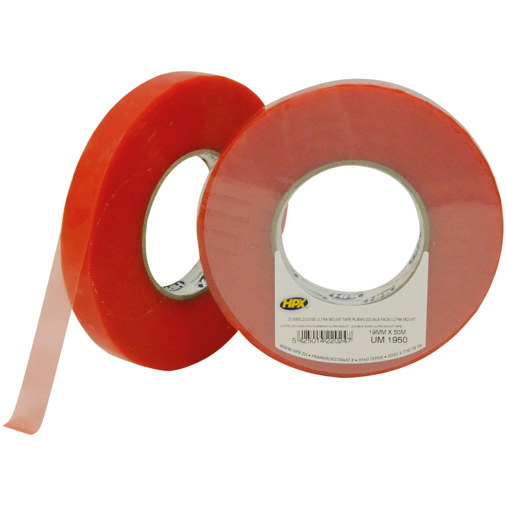 Dubbelzijdige tape Ultra Mount - transparant 19mm x 50M - XXL water