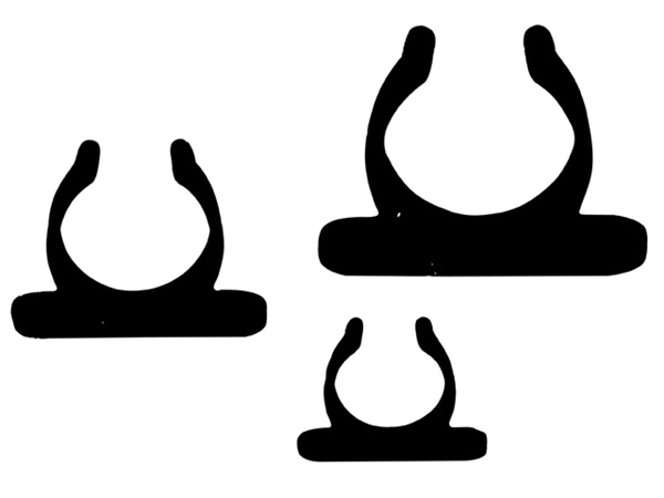 KUNSTSTOF CLIPS, DIAMETER 20MM, ZWART - XXL water