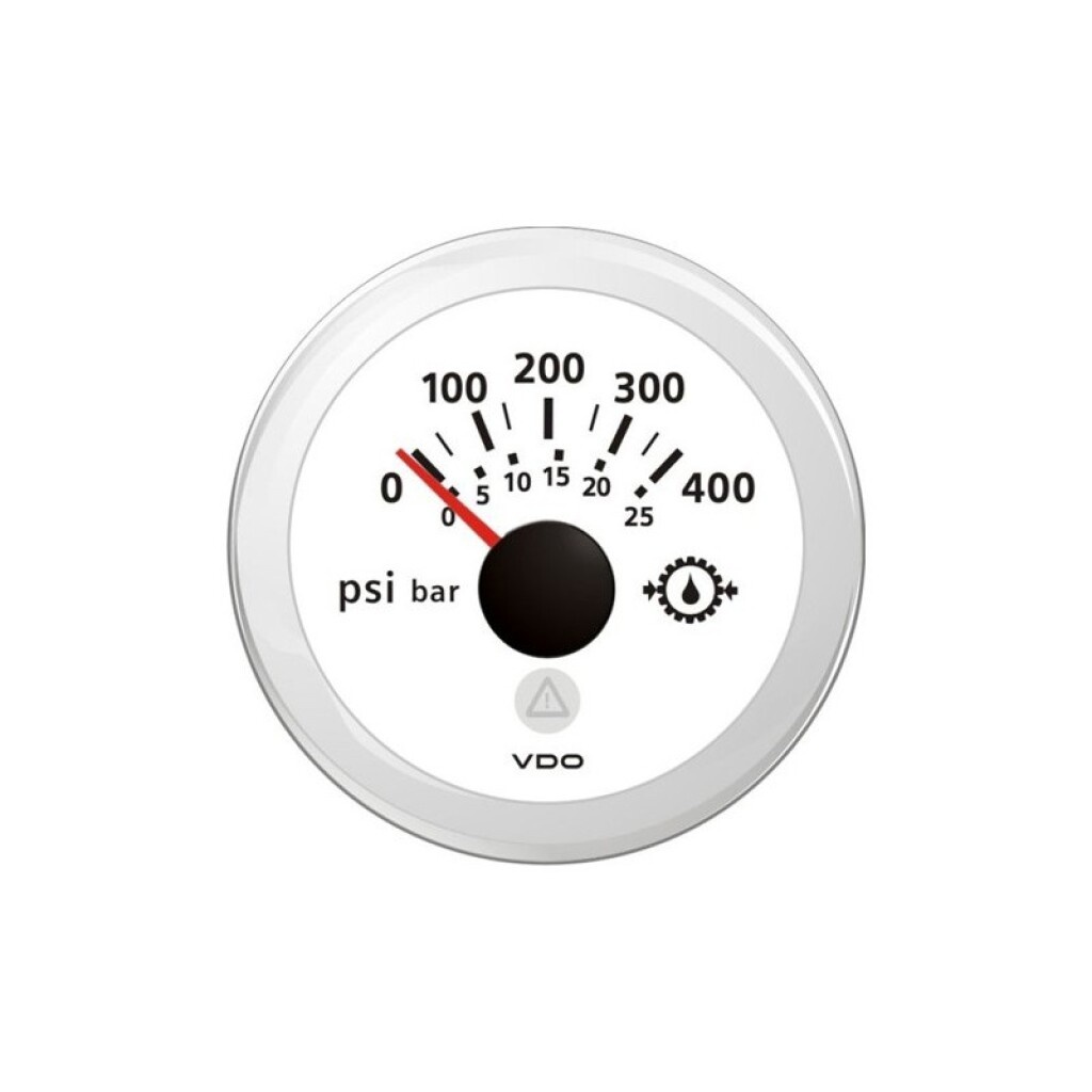 VDO VLW Trans Olie Druk 0-400psi/0-25bar RW 52mm - XXL water
